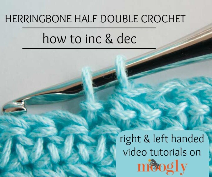 Herringbone HDC - Increases & Decreases - moogly
