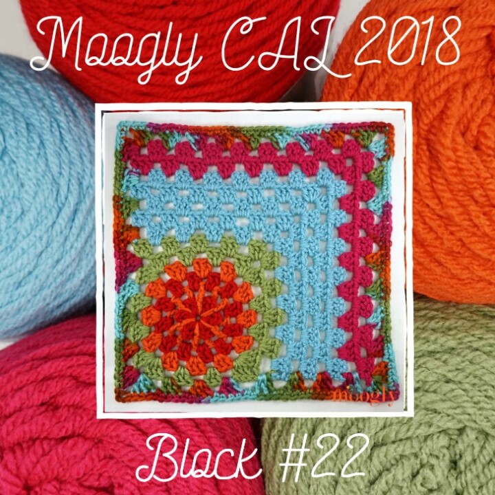 Moogly CAL 2018 – Afghan Block #22 by Fiber Flux!