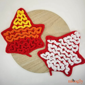 Leaf Wiggle Trivet - Free Crochet Pattern on Moogly