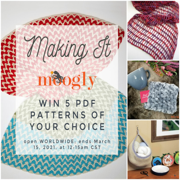 Making It Moogly Pattern Giveaway - Win 5 PDF Patterns