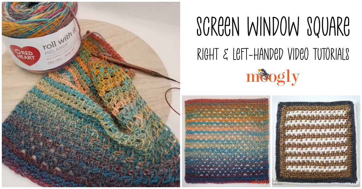 Screen Window Square Tutorial - Right and Left-Handed Videos: Moogly