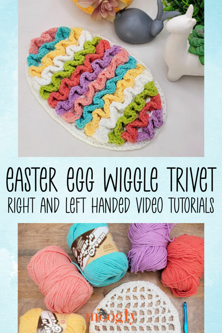 Easter Egg Wiggle Trivet Tutorial - Right and Left-Handed - moogly
