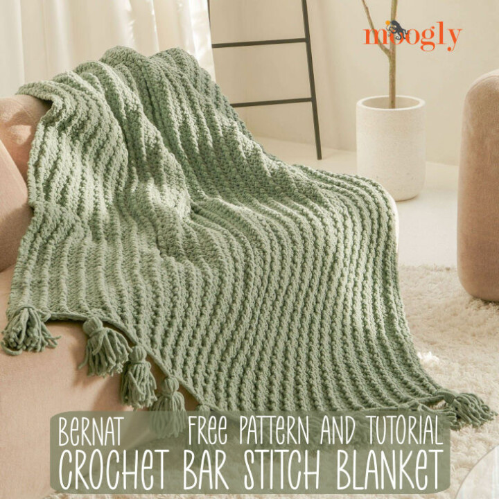 Crochet Bar Stitch Blanket Free Pattern and Tutorial: Moogly