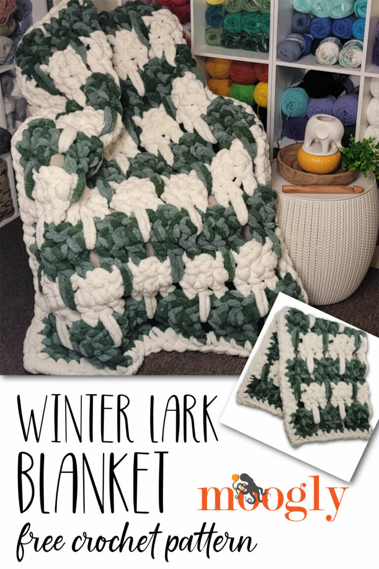 Winter Lark Blanket - Free Crochet Pattern on Moogly
