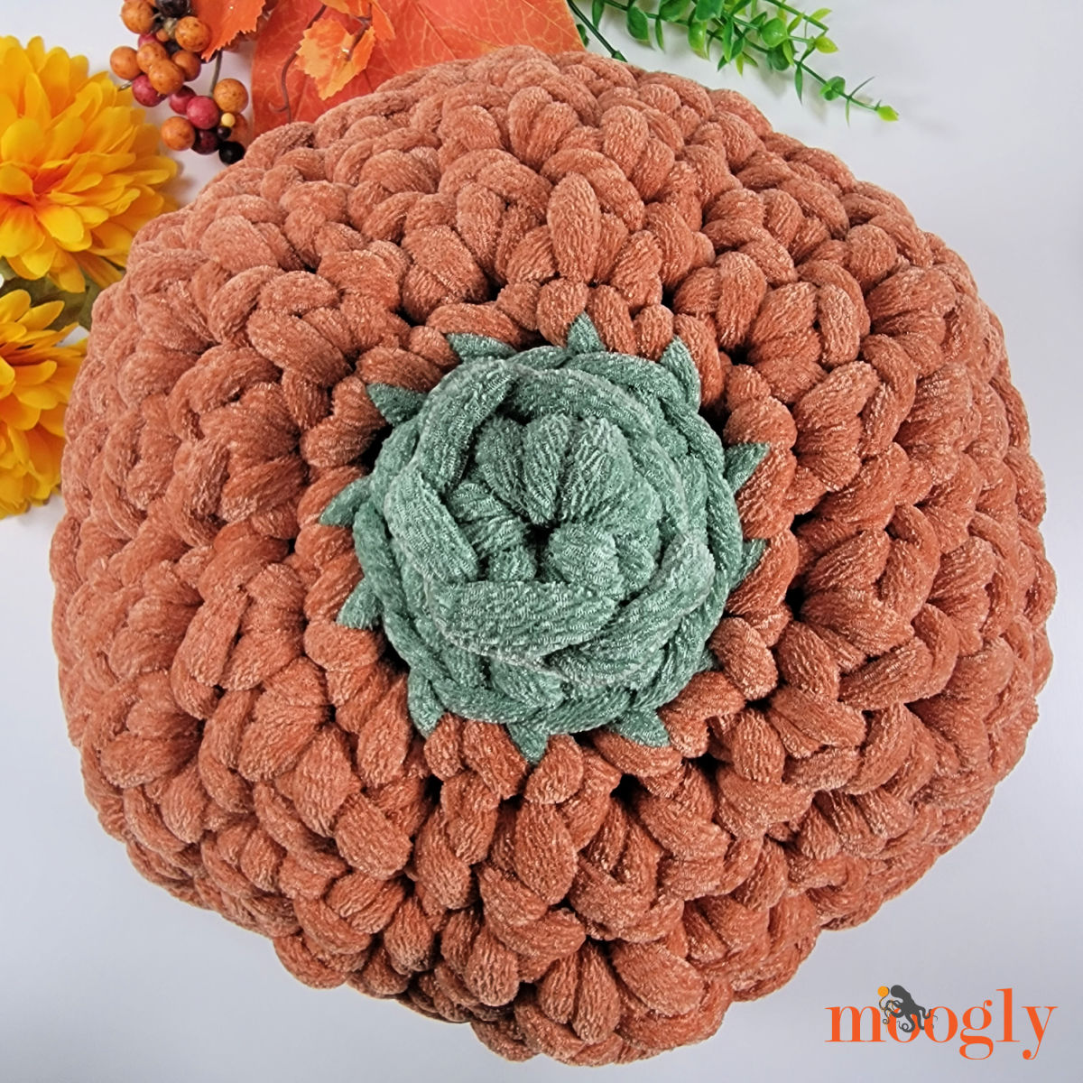 Plush Pumpkin Basket - Free Crochet Pattern on Moogly