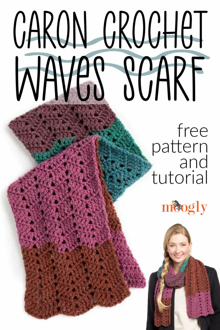 Caron Crochet Waves Scarf: Free Pattern and Tutorial - moogly