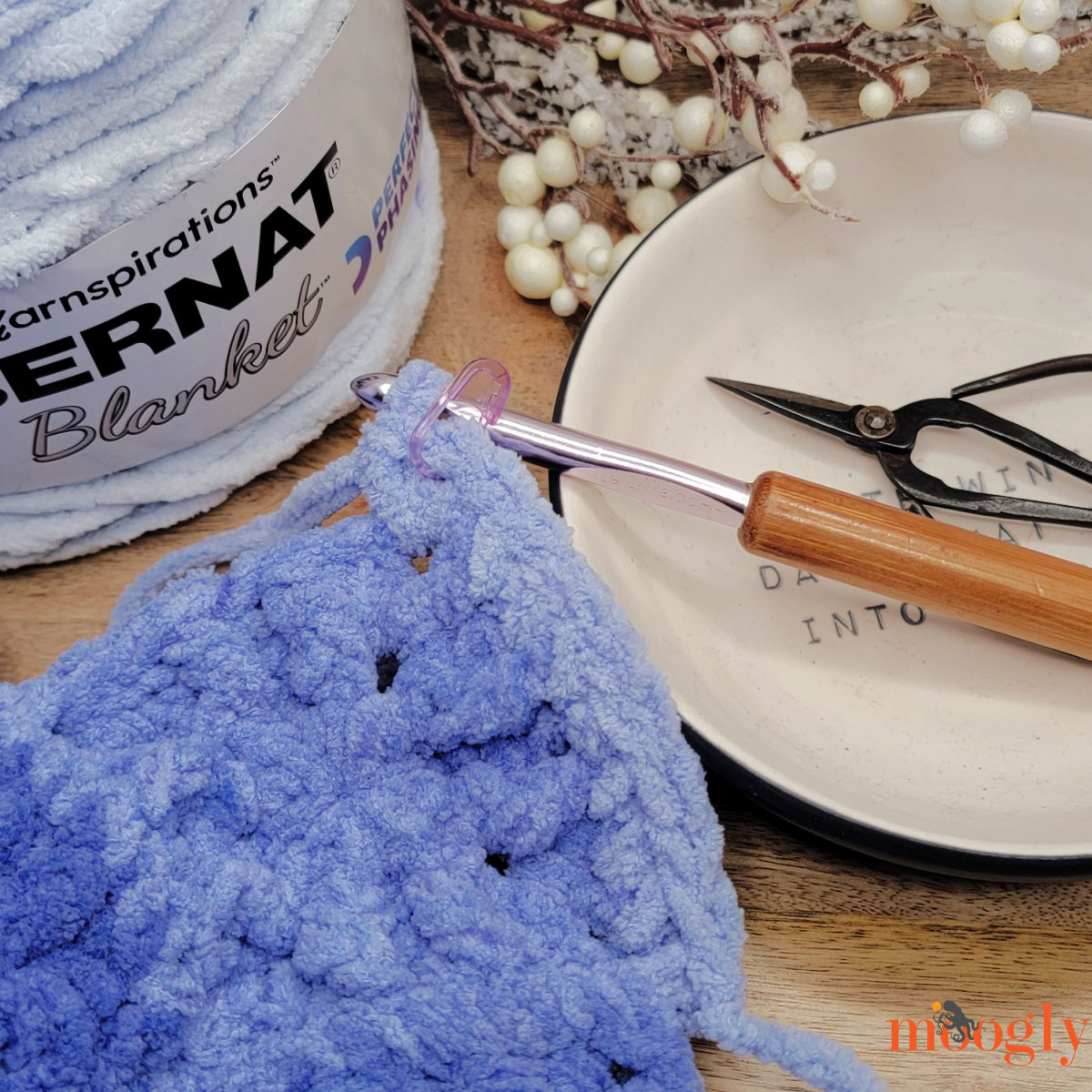Winter Market Bag - Free One Skein Crochet Pattern on Moogly
