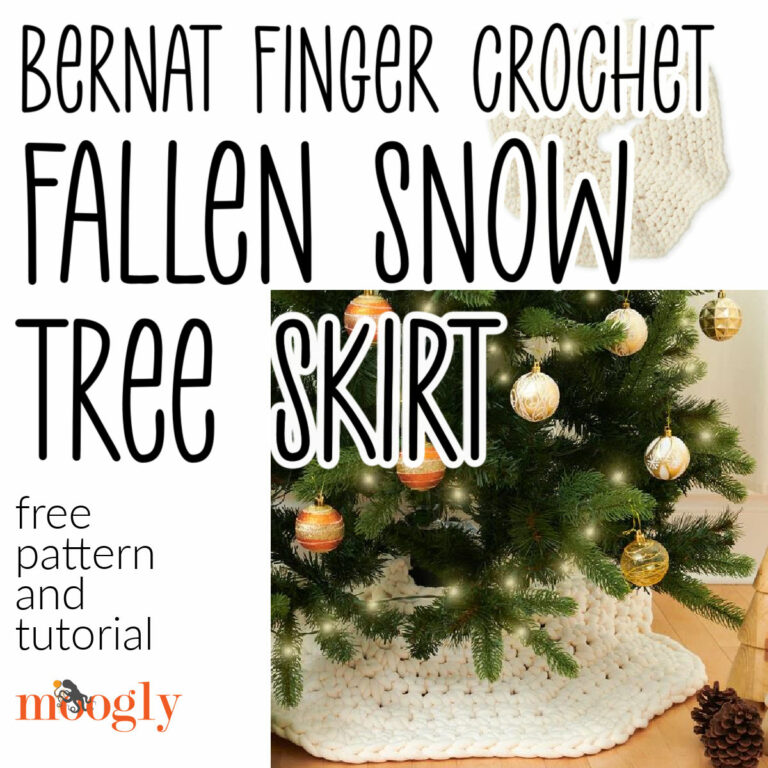 Fallen Snow Tree Skirt: Finger Crochet Pattern and Tutorial - moogly