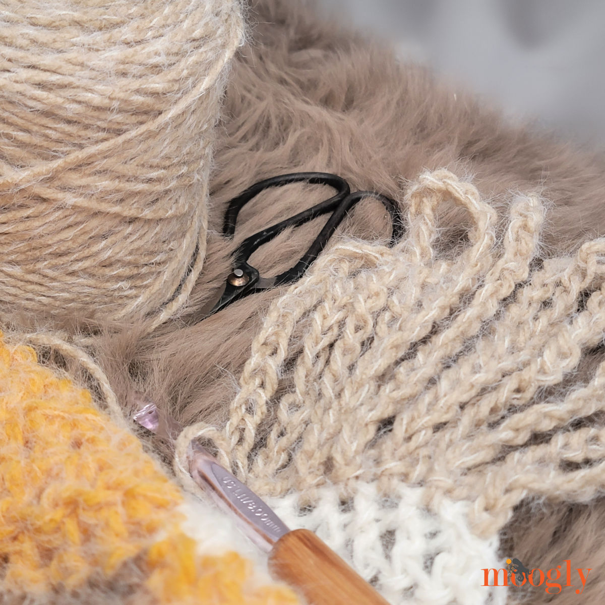 Big Checked Crochet Scarf - Free Pattern on Moogly