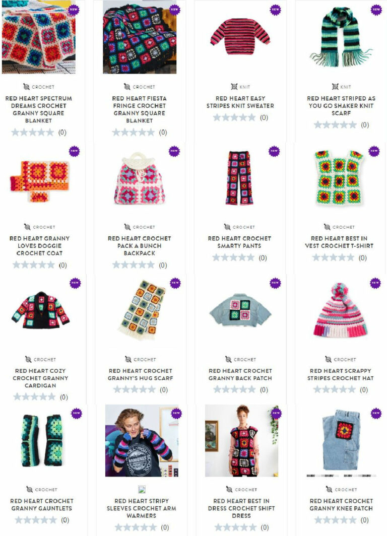 Red Heart All In One Granny Square Yarn Giveaway - moogly