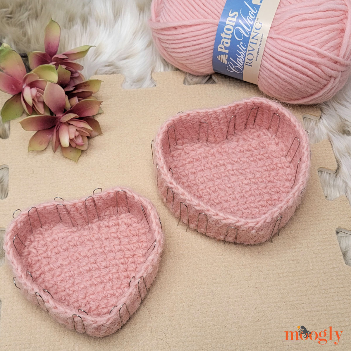 Conversation Heart Crochet Box - Free Pattern on Moogly