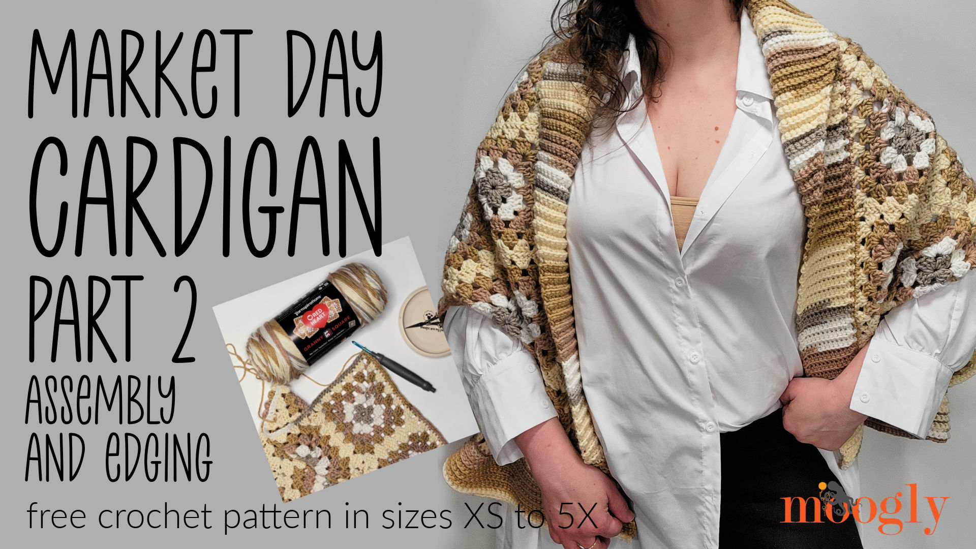 Market Day Cardigan Part 2 - Free Crochet Pattern on Moogly