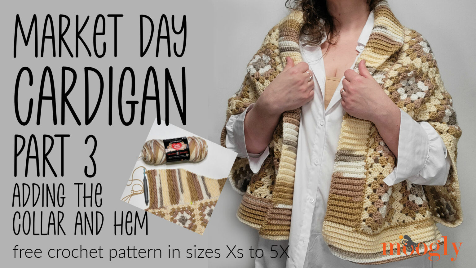 Market Day Cardigan Part 3 - Free Crochet Pattern on Moogly