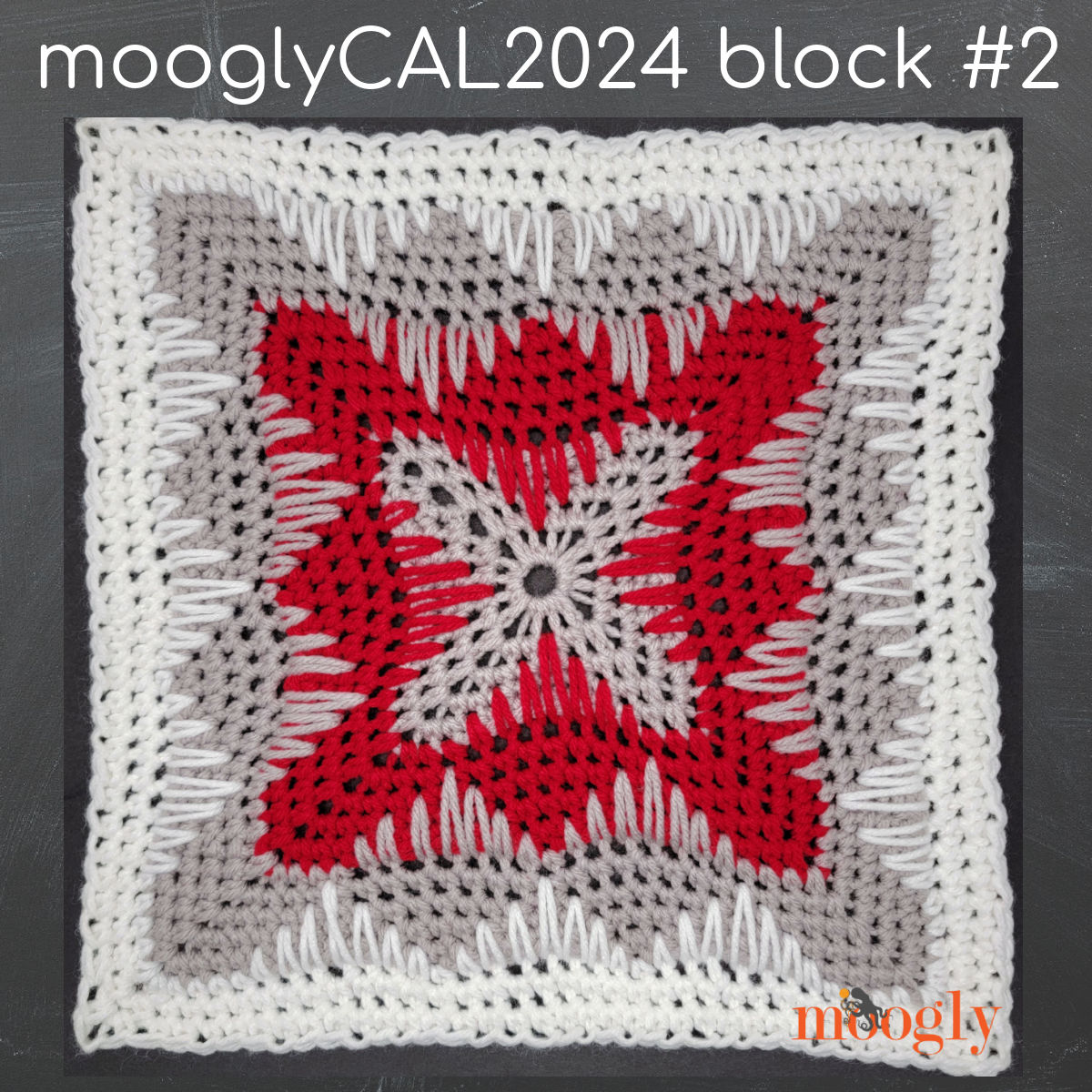 MooglyCAL2024 Block 2 Courtesy of Linda Dean Crochet