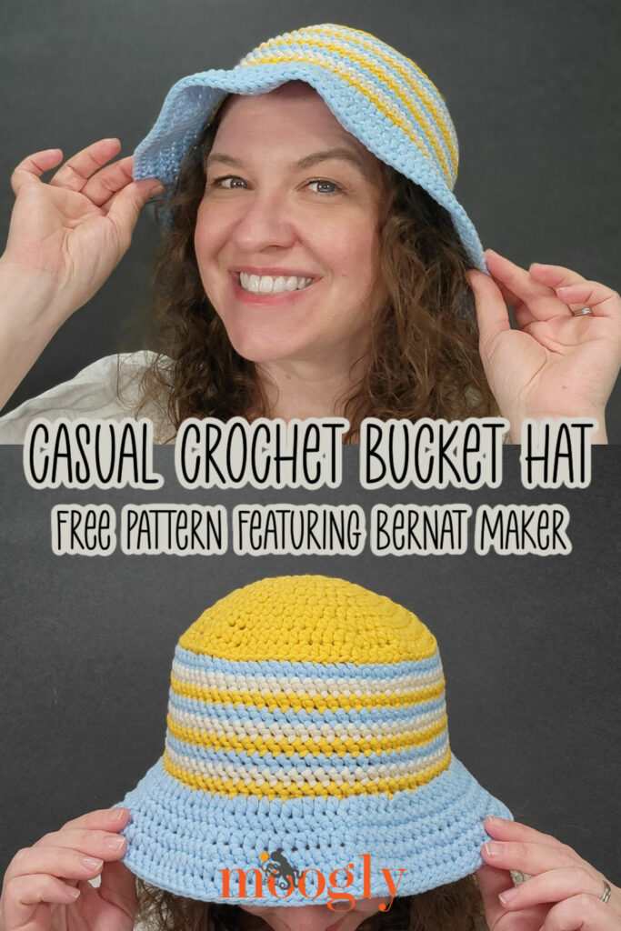 Casual Crochet Bucket Hat - Free Pattern on Moogly
