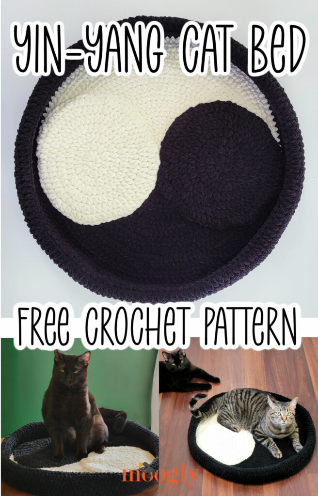 Yin-Yang Cat Bed - Free Crochet Pattern on Moogly