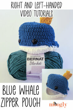 Blue Whale Zipper Pouch Tutorial - Right and Left-Handed Videos