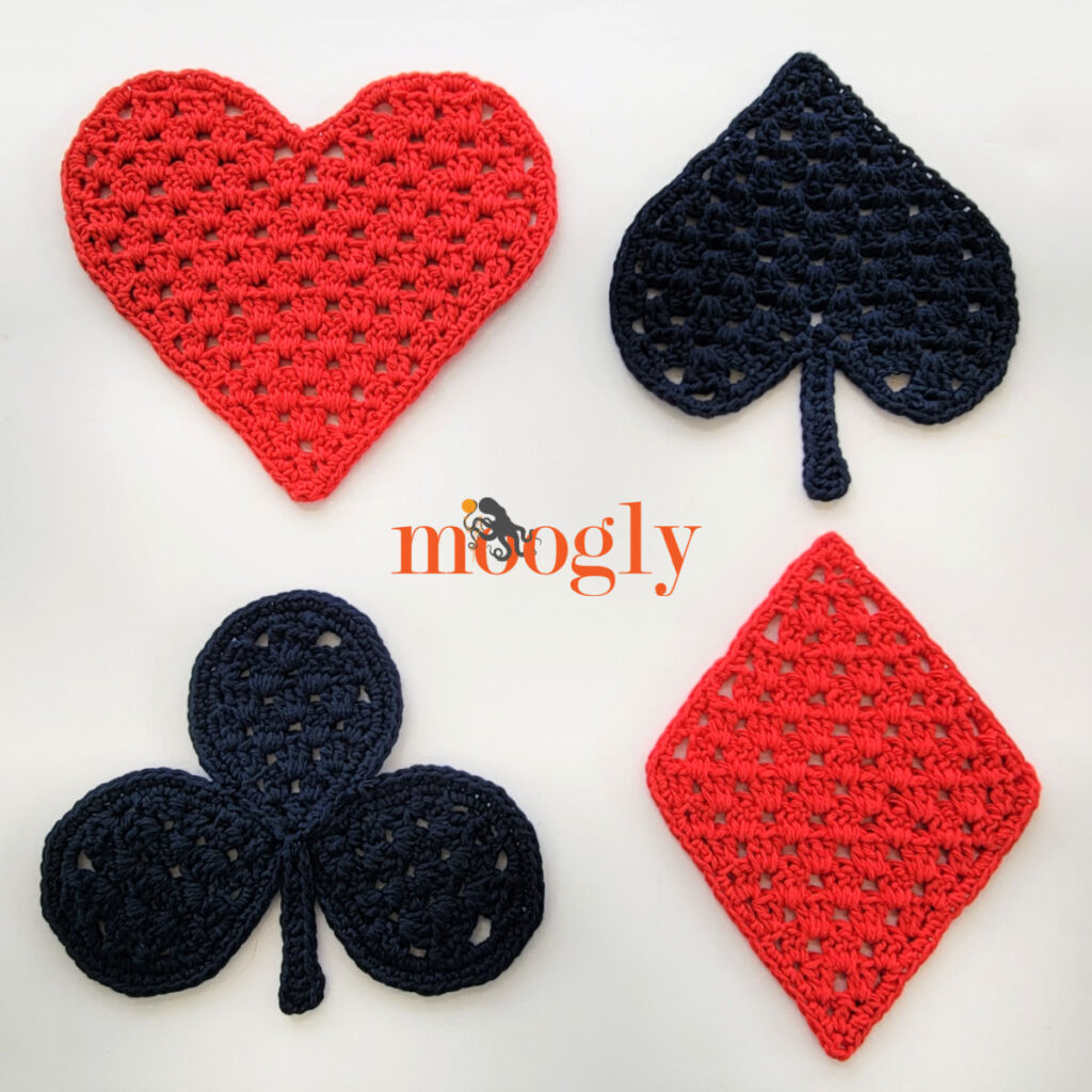 Club Shaped Cloth - Free Crochet Pattern on Moogly