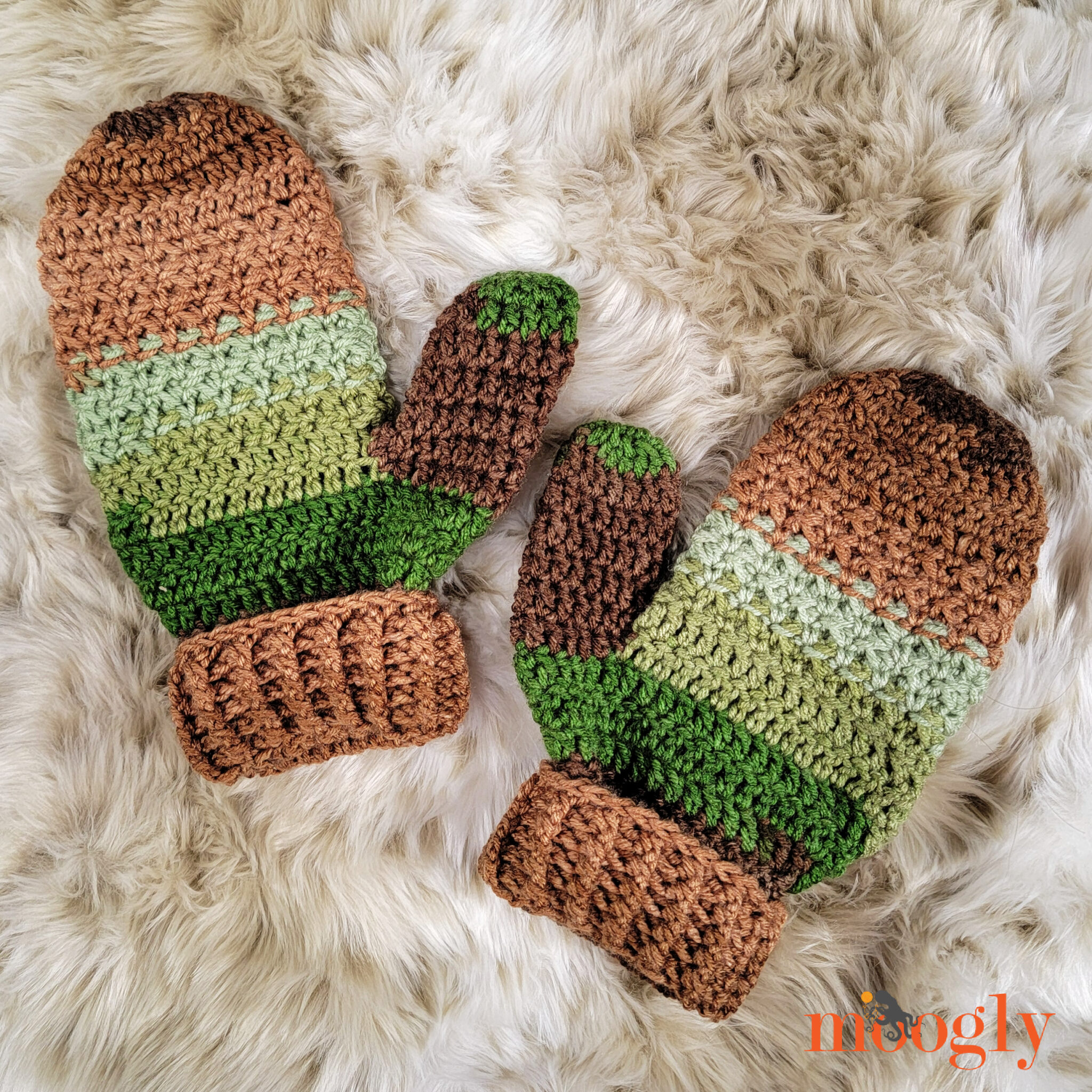 Olivewood Mittens - Free Crochet Pattern on Moogly