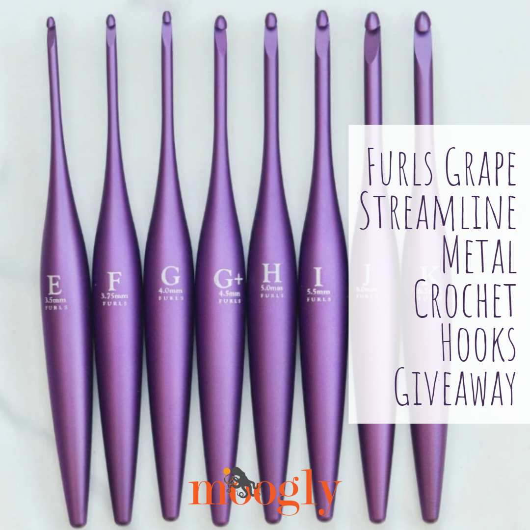Furls Grape Streamline Metal Crochet Hooks FULL SET Giveaway - moogly